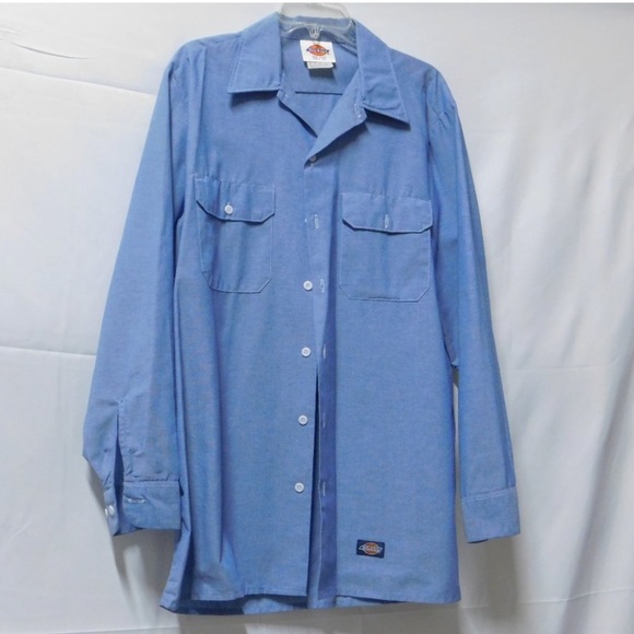 Dickies | Shirts | Dickies Chambray Blue Button Down | Poshmark